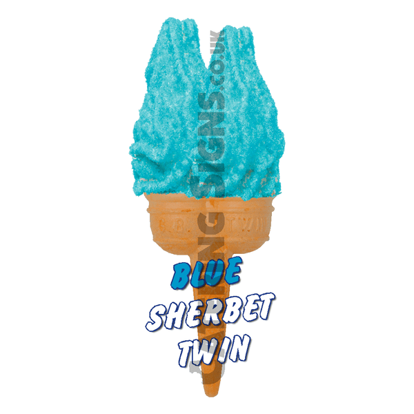Blue Sherbet - Twin Cone – King Whippy Solihull